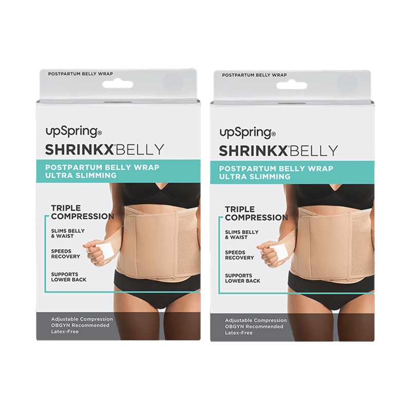 UpSpring Shrinkx Belly Postpartum Belly Wrap for Postnatal Moms (2 Pack)