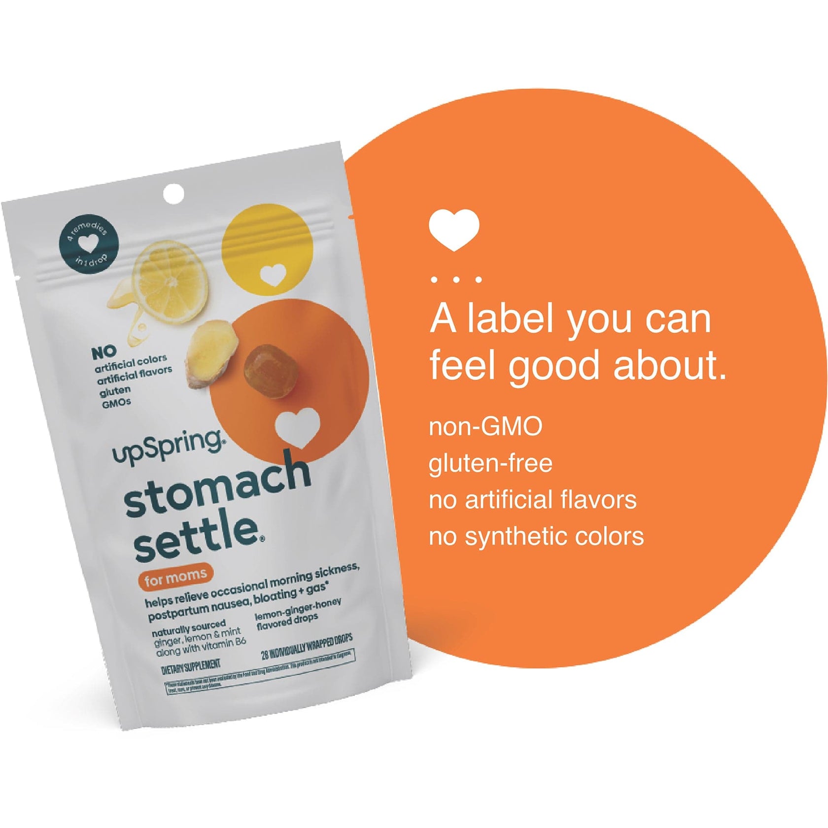 UpSpring Stomach Settle Nausea Relief Drops for Digestive Upset