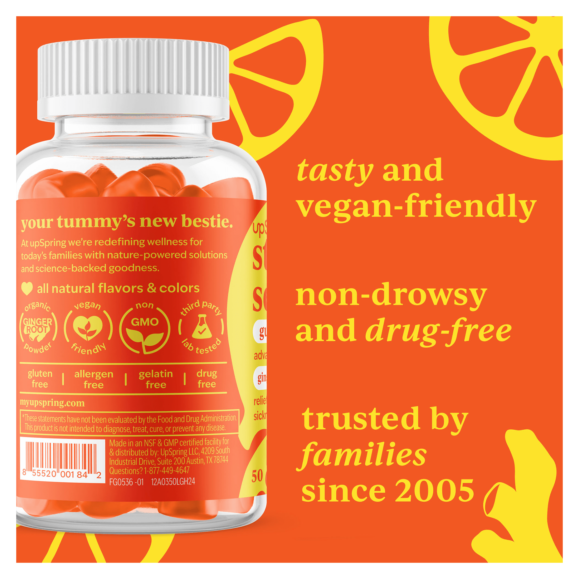 UpSpring Stomach Settle® Gummies 50ct