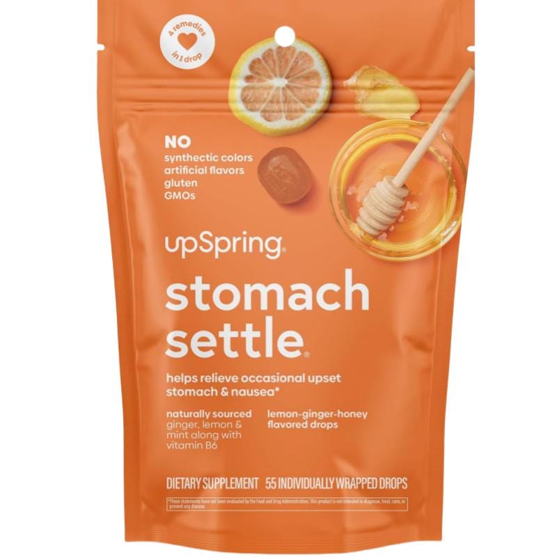 Stomach Settle Nausea Relief Drops, Lemon Ginger Honey, 55 count – UpSpring