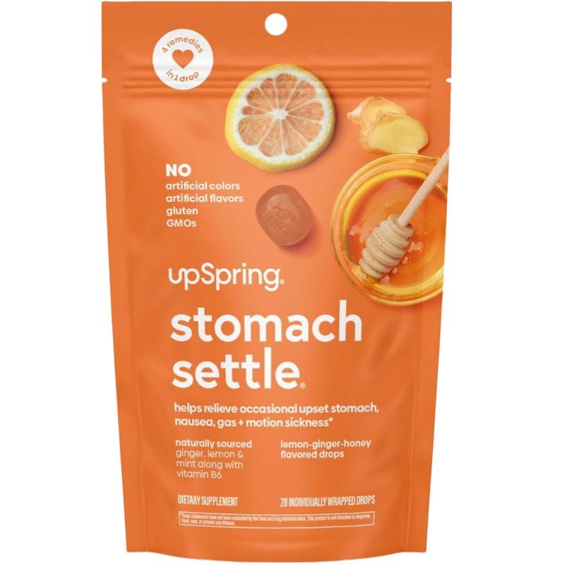 Stomach Settle Nausea Relief Drops, Lemon Ginger Honey, 4 pack, 28 cou ...