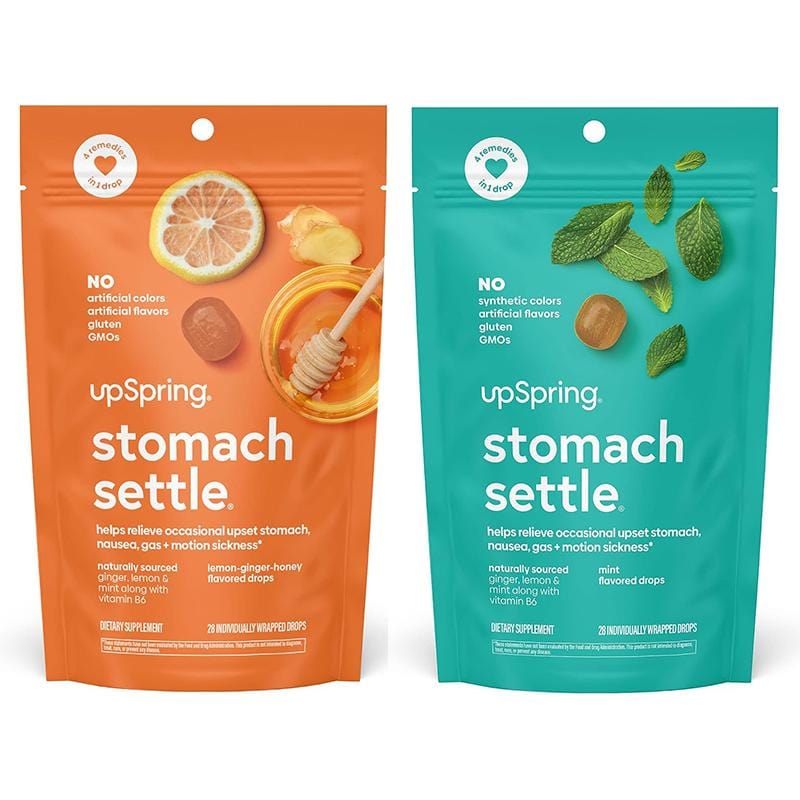 Stomach Settle Nausea Relief Drops Bundle 4 pack (2 each flavor), Lemo ...